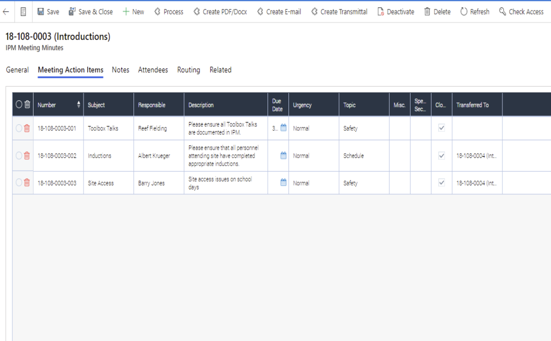 Meetings - Components