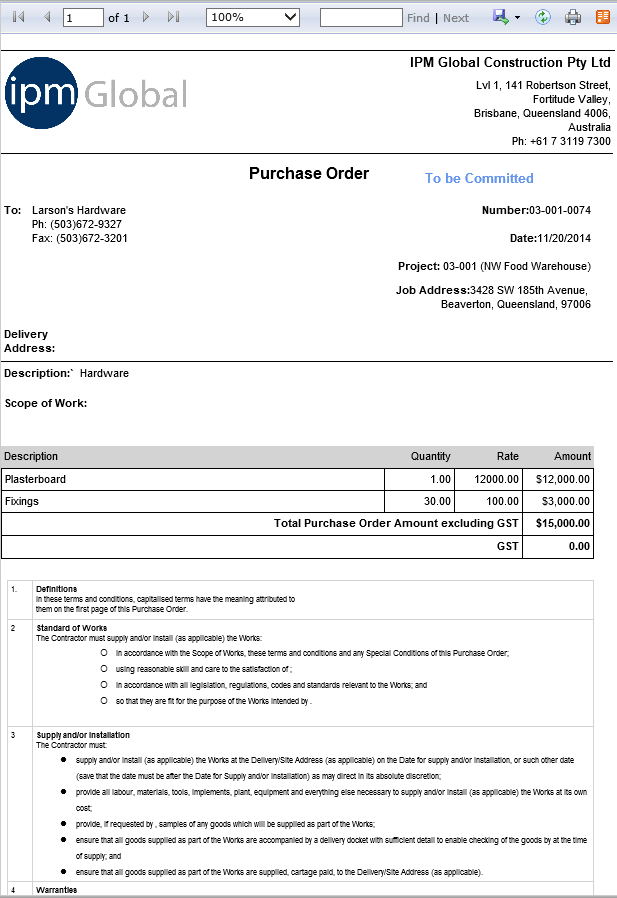 How to Create a Purchase Order