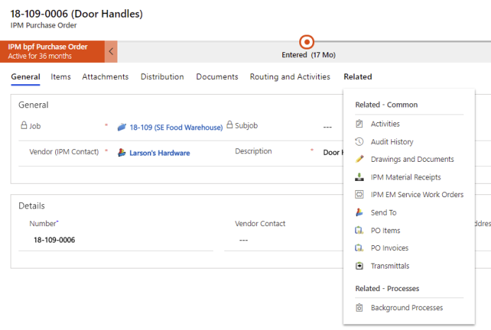 Purchase Orders Components
