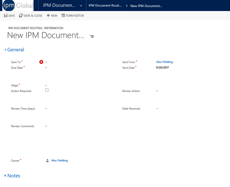 IPM DOCUMENT ROUTING