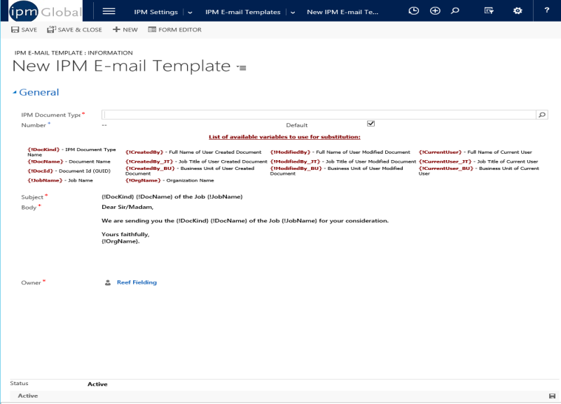 IPM Email Templates