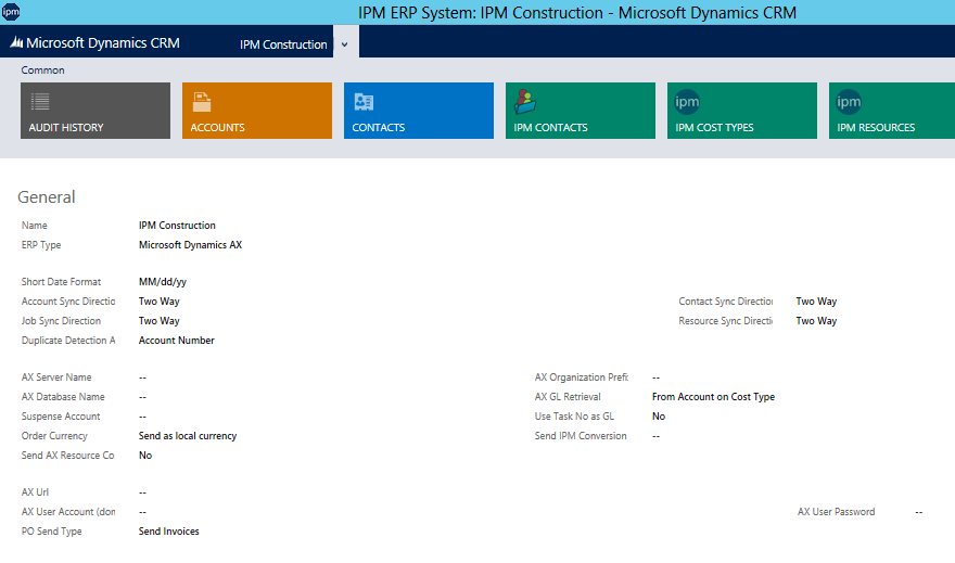 IPM Link - Integration Settings